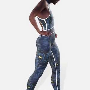 Dark Forest Shaping Unitard Halloween Animal Eyes Sportswear Women ...