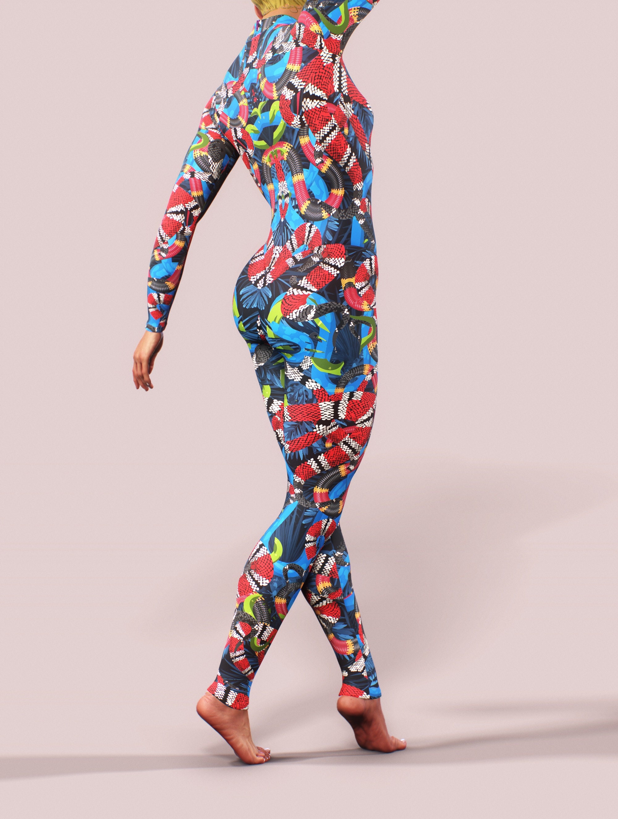 Snakes Workout Clothing Gym Bodysuit Reptile Catsuit Unitard - Etsy