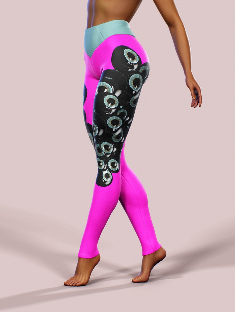 Psy Printed Leggings Eye Psychedelic Crazy Yoga Pants Gym - Etsy