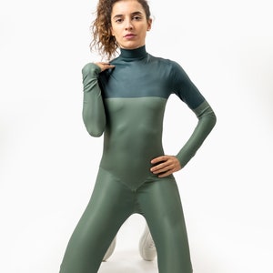 Forest Moss Catsuit | Green Workout Bodysuit Gym Yoga Sportswear One ...