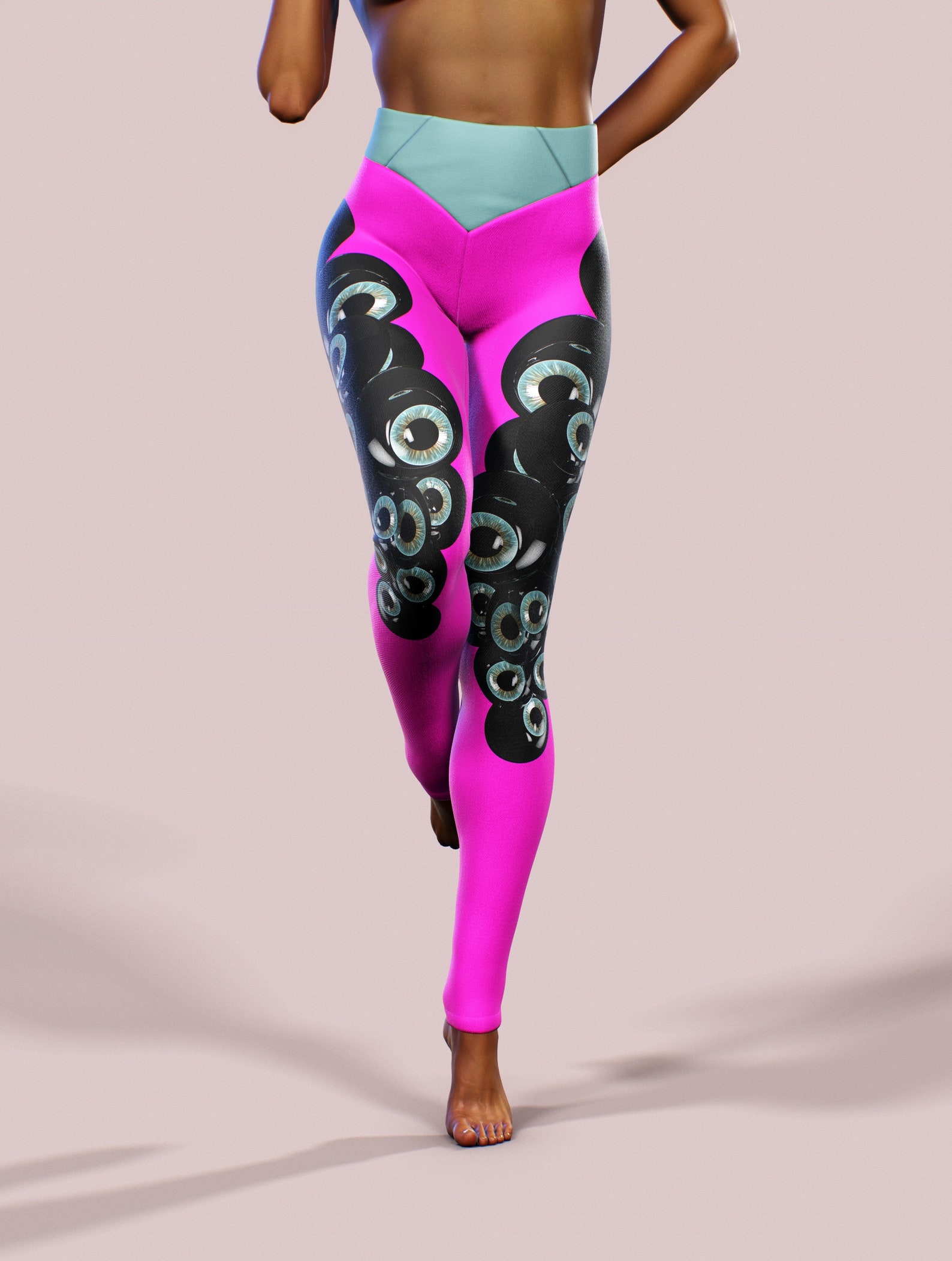 Psy Printed Leggings Eye Psychedelic Crazy Yoga Pants Gym - Etsy