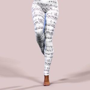 Classical Music Notes Leggings Beethoven Sonate Note Signs Printed ...