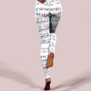 Classical Music Notes Leggings Beethoven Sonate Note Signs Printed ...