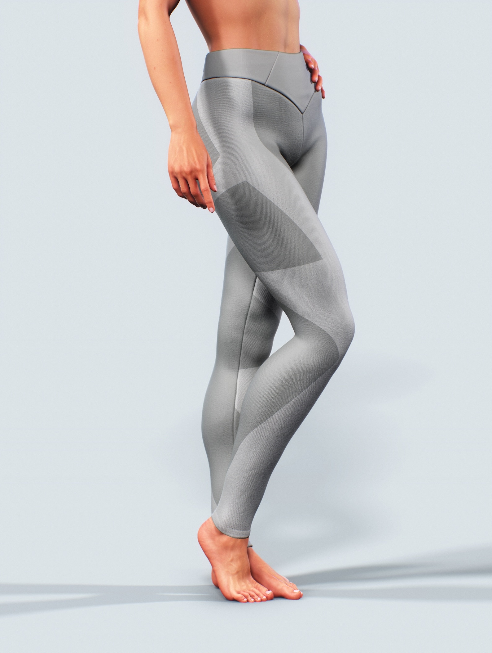 Body Sculpting Leggings – Gray Tummy Control Yoga Pants | Women’s ...