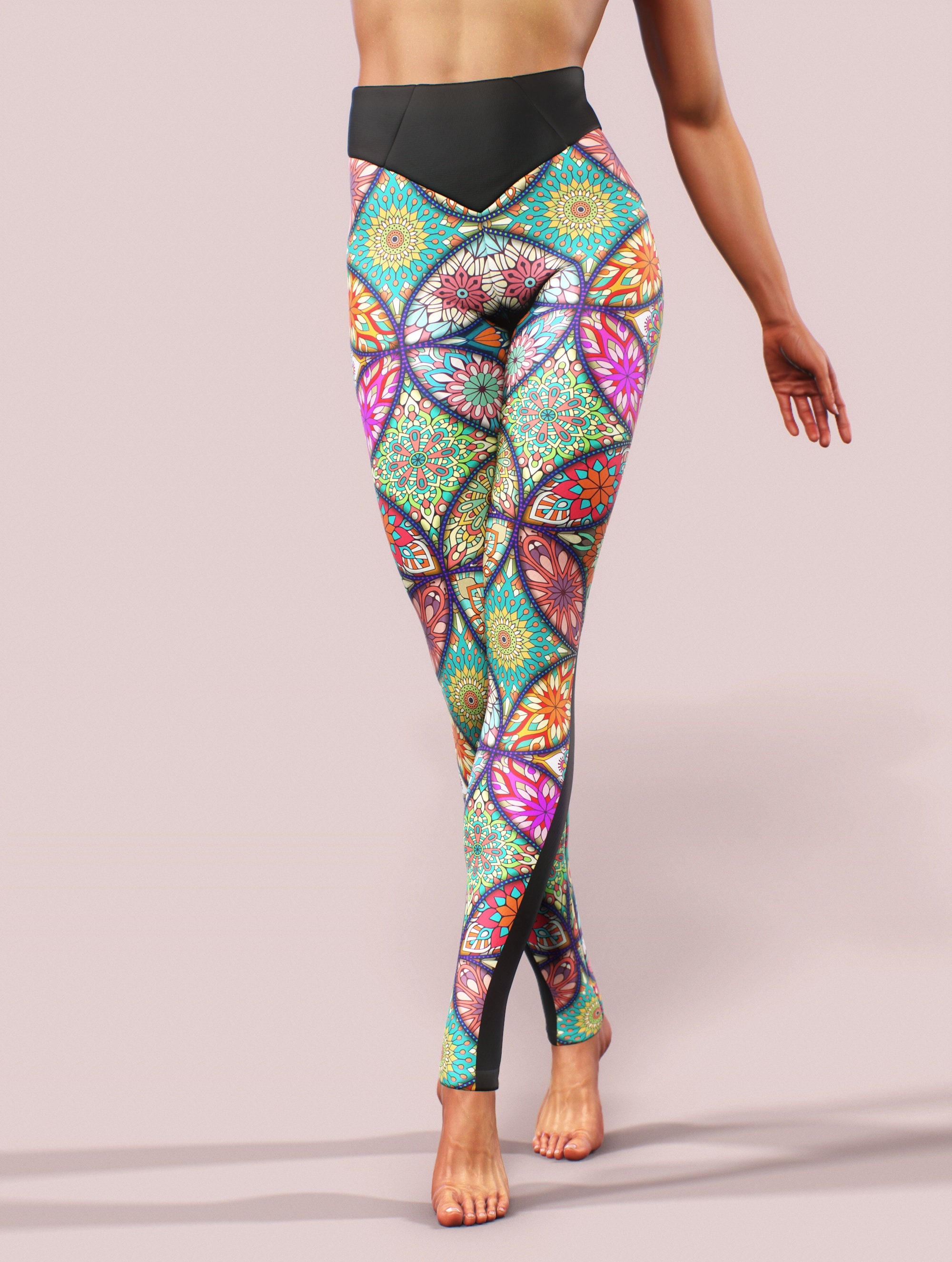 Mandala Yoga Pants Workout Women Activewear Gym Fitness | Etsy