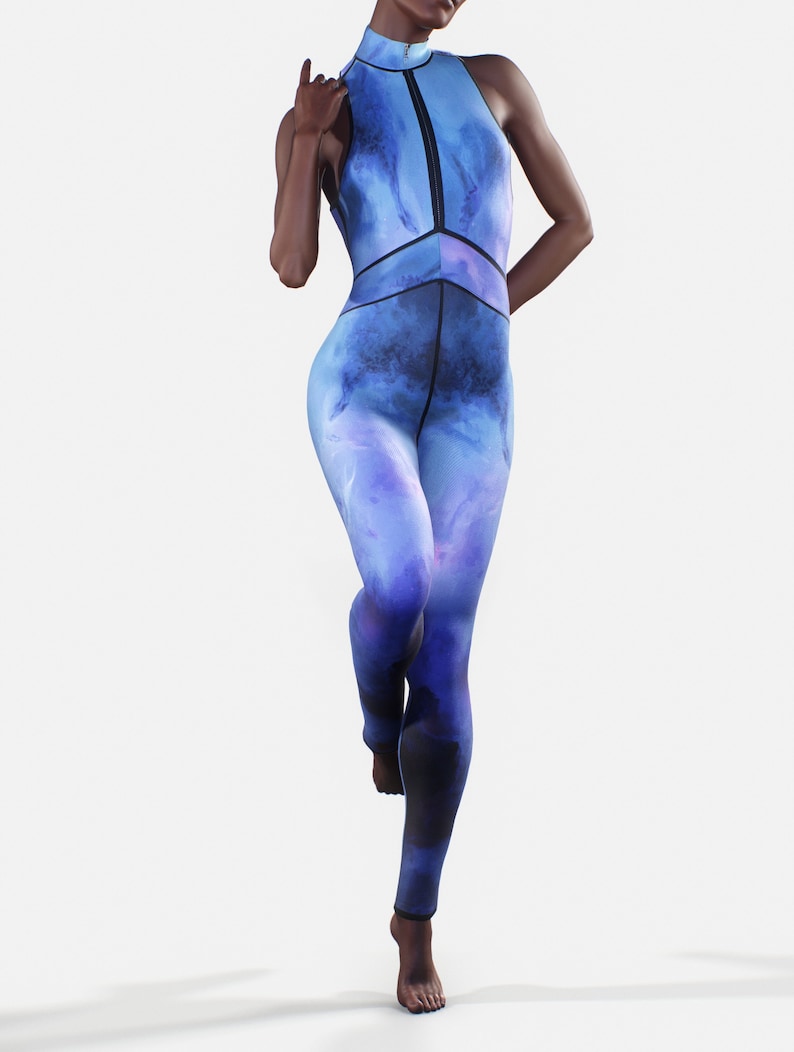 Cosmic Consciousness Shaping Unitard Celestial Printed - Etsy