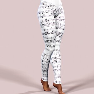 Classical Music Notes Leggings Beethoven Sonate Note Signs Printed ...