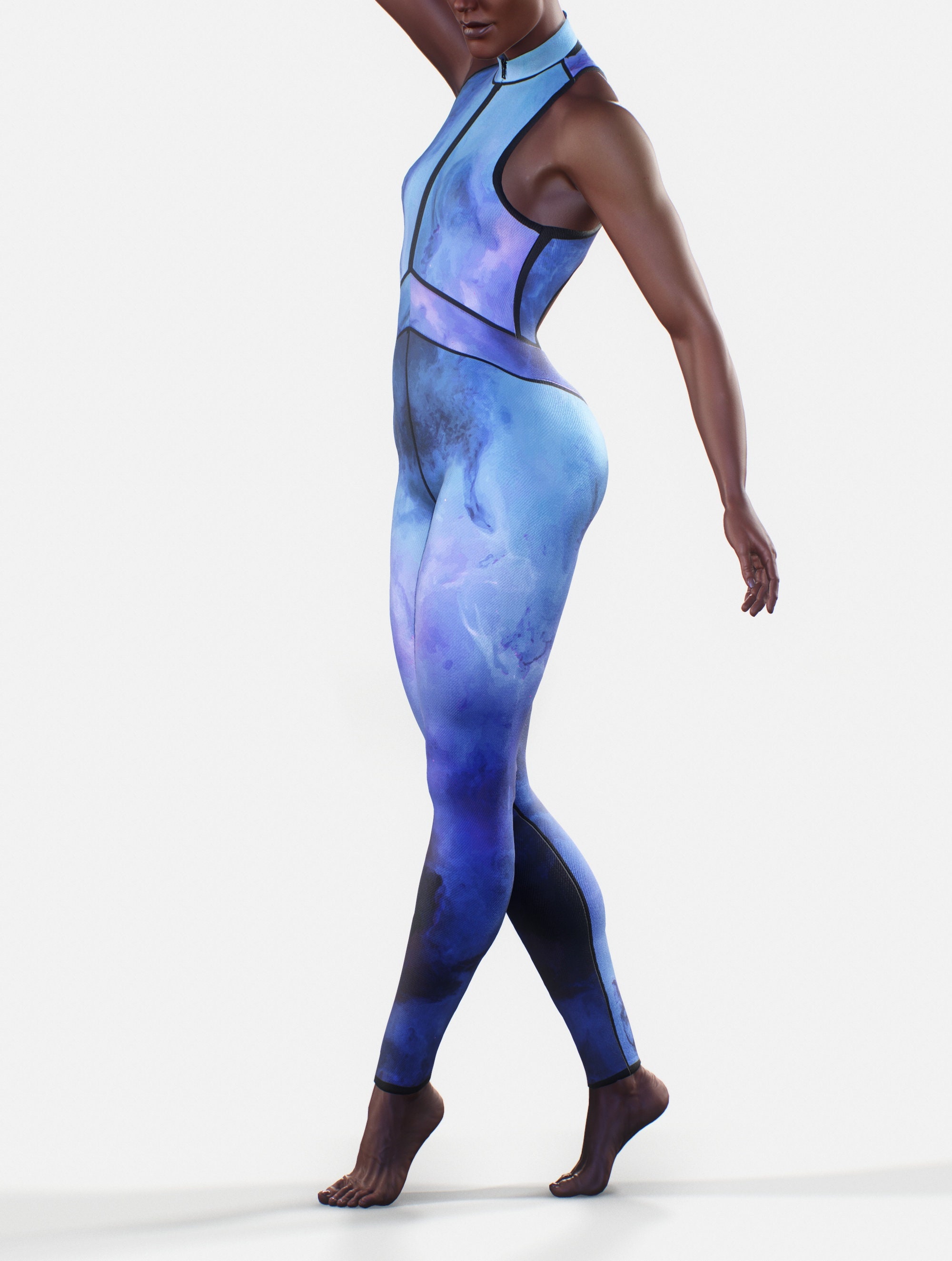 Cosmic Consciousness Shaping Unitard Celestial Printed - Etsy