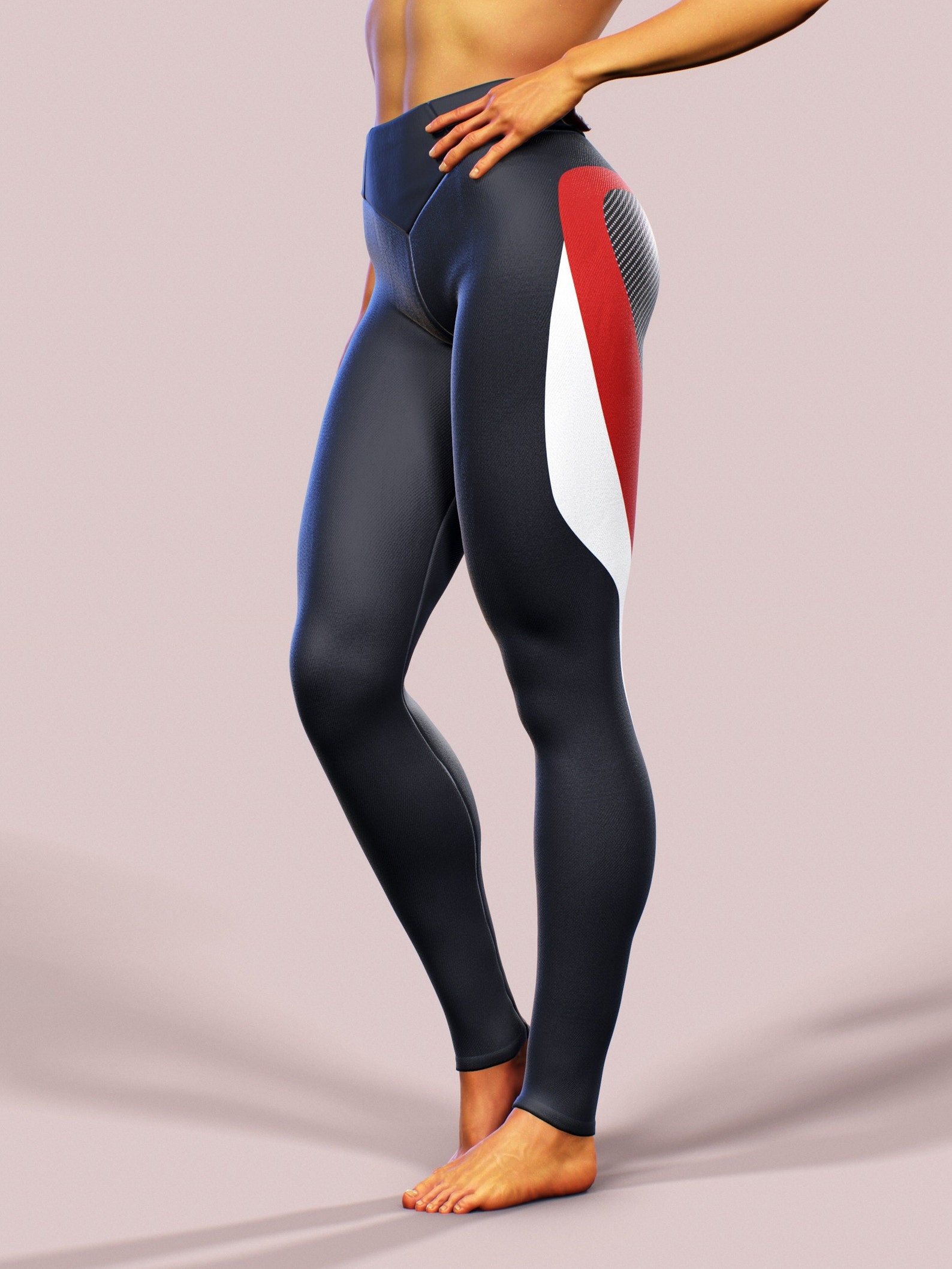Shaping Leggings | Sports Apparel Activewear Printed Grey Yoga Pants ...