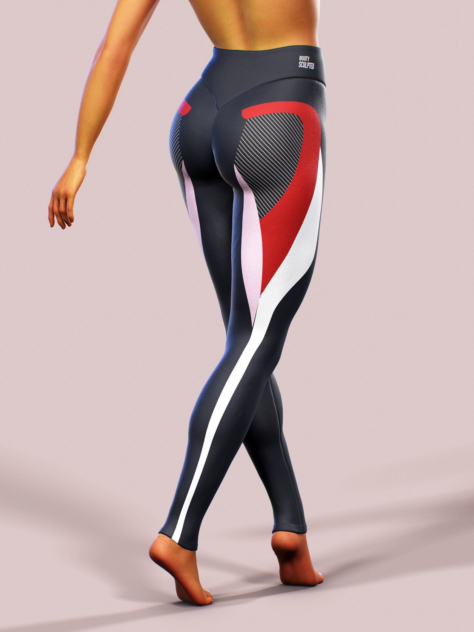 Shaping Leggings | Sports Apparel Activewear Printed Grey Yoga Pants ...