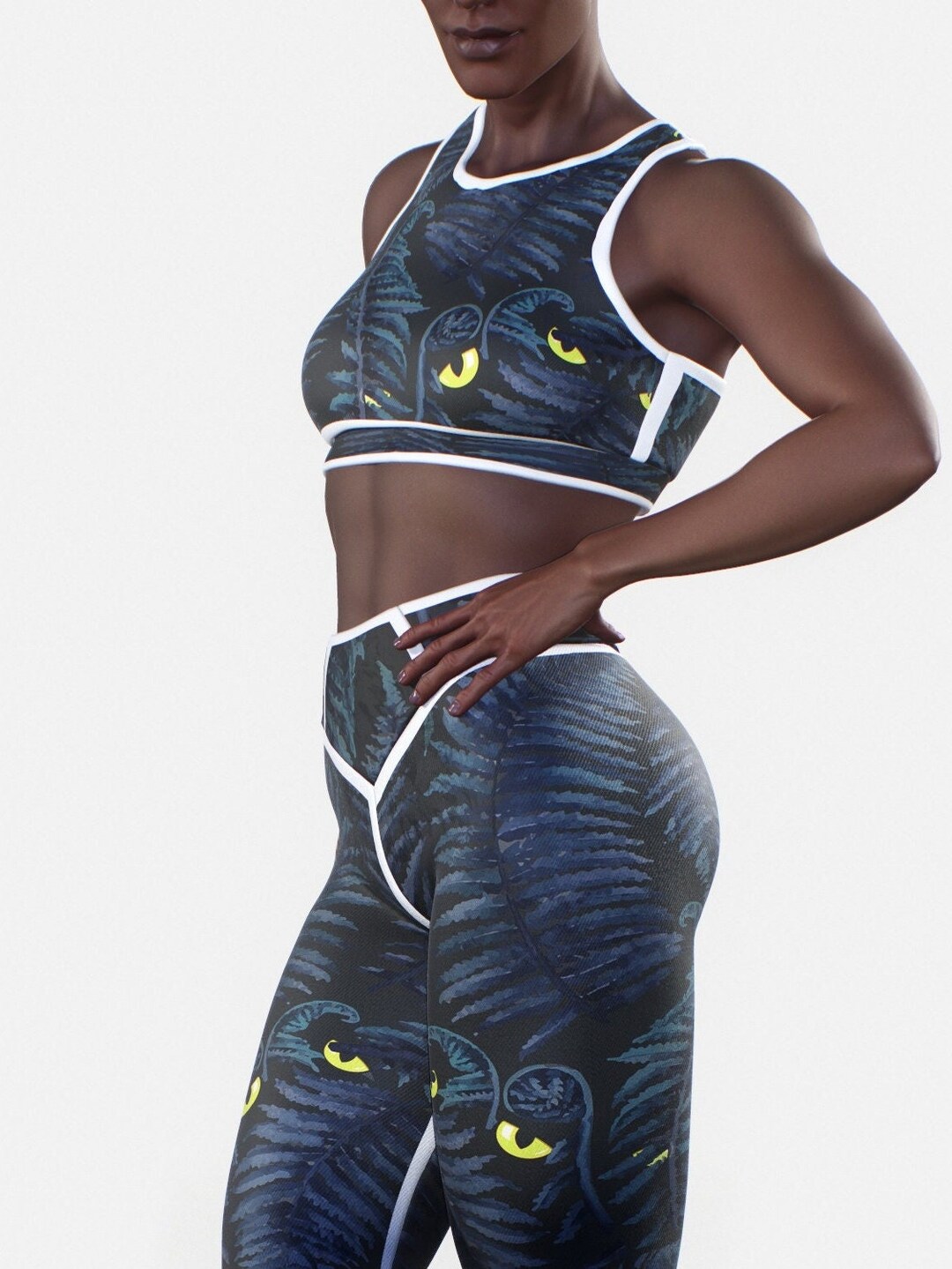 Dark Forest Sports Bra | Shaping Creepy Eyes Activewear Women Gym ...