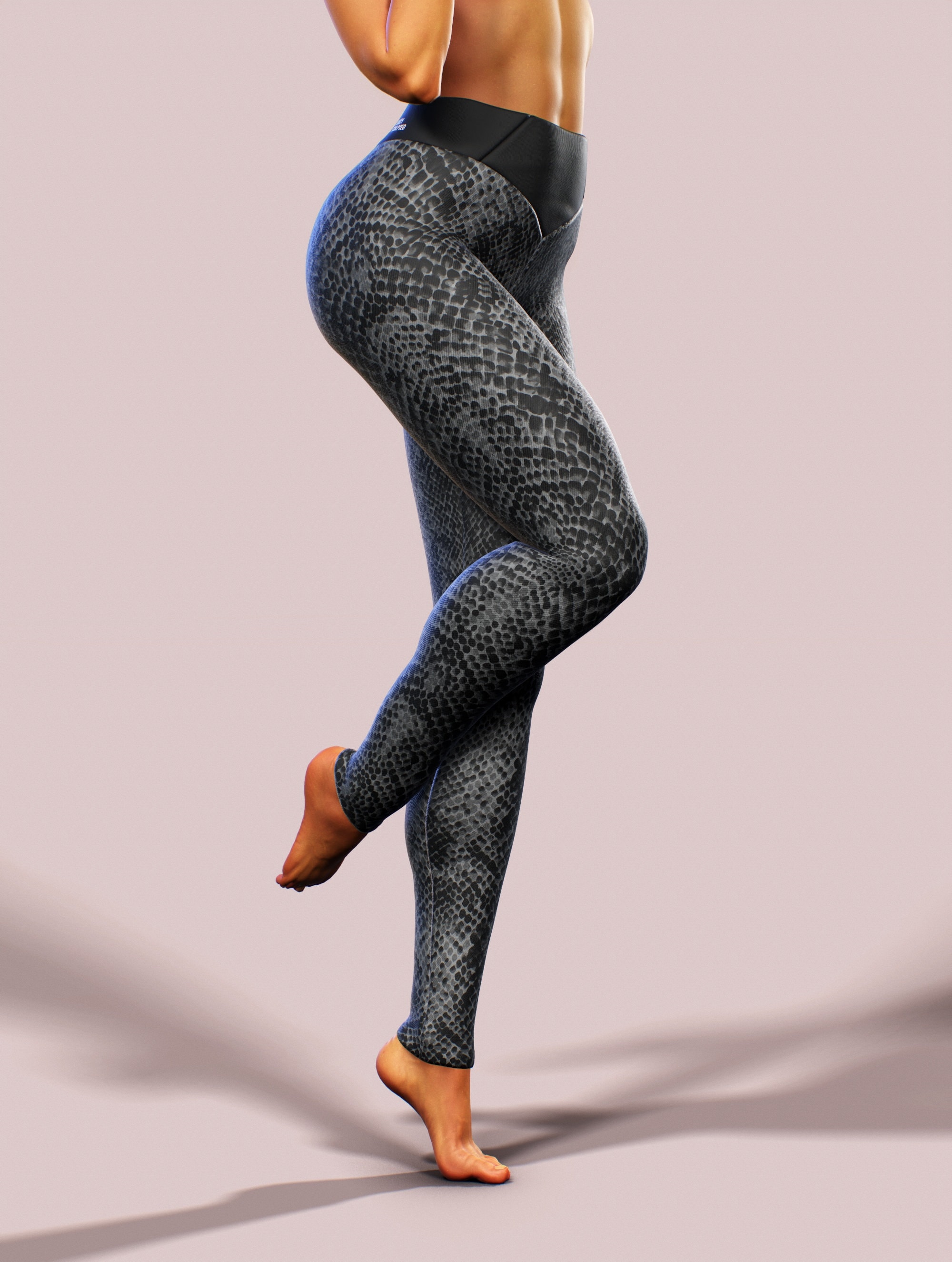 Black Grey Snake Skin Leggings Reptile Pattern Yoga Pants - Etsy Canada