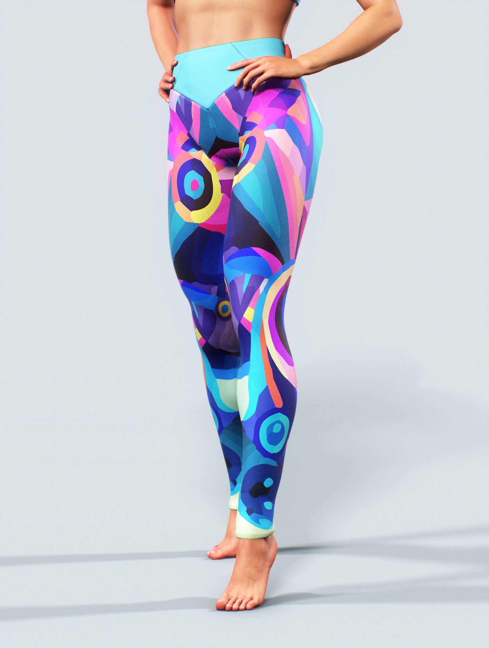 Abstract Art Leggings | Women Illusion Activewear, Shaping Psychedelic ...