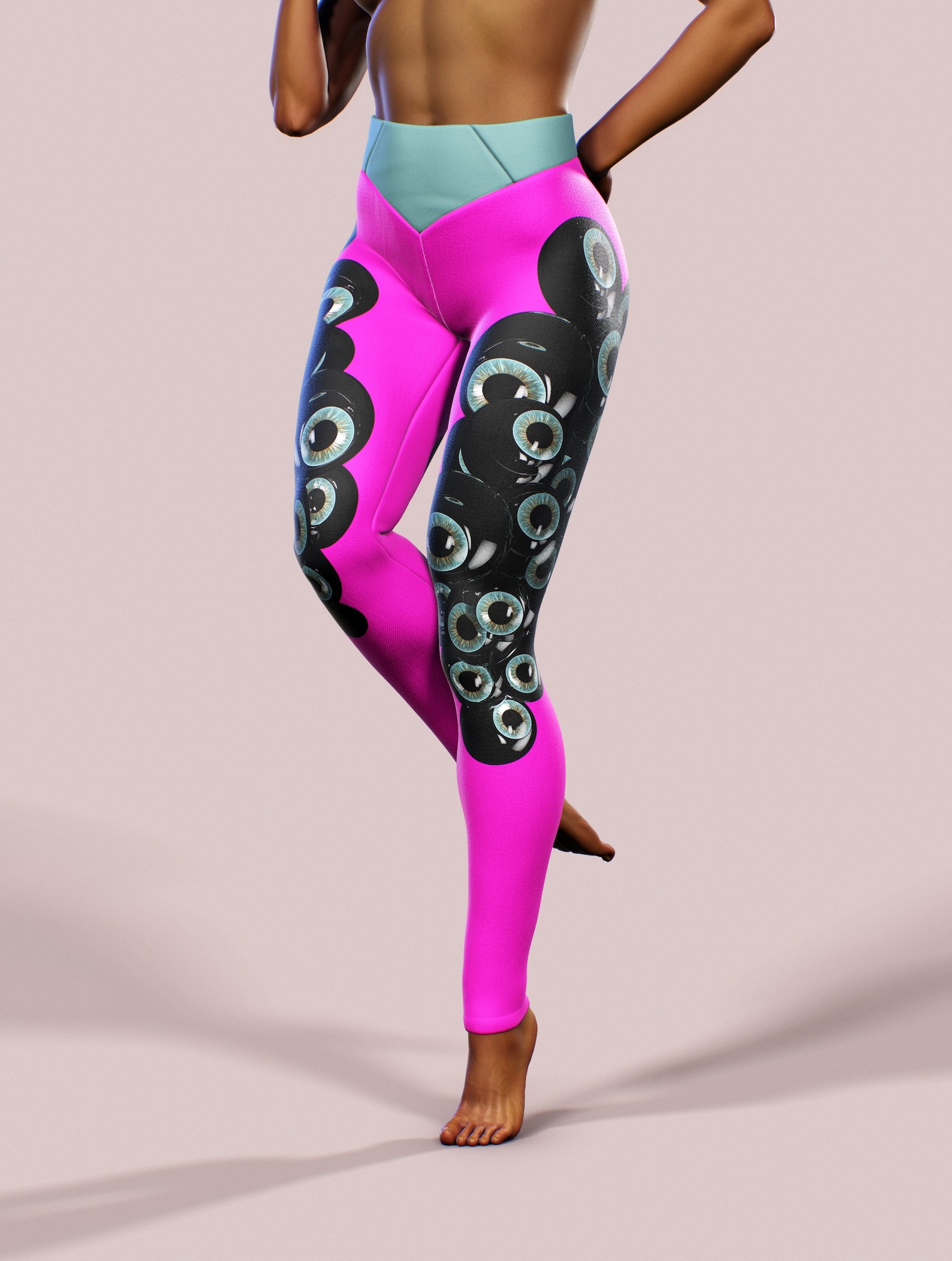 Psy Printed Leggings Eye Psychedelic Crazy Yoga Pants Gym - Etsy