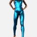 Blue Festive Costume Women Shiny Look Unitard Festival - Etsy