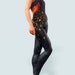 Fire Bodysuit Unitard Demon Evil Catsuit Festival Clothing Stretching ...