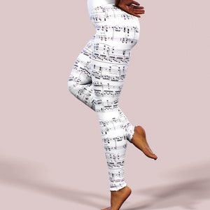 Classical Music Notes Leggings Beethoven Sonate Note Signs Printed ...
