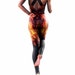 Fire Bodysuit: Burning Festival Costume, Shaping Printed Activewear - Etsy