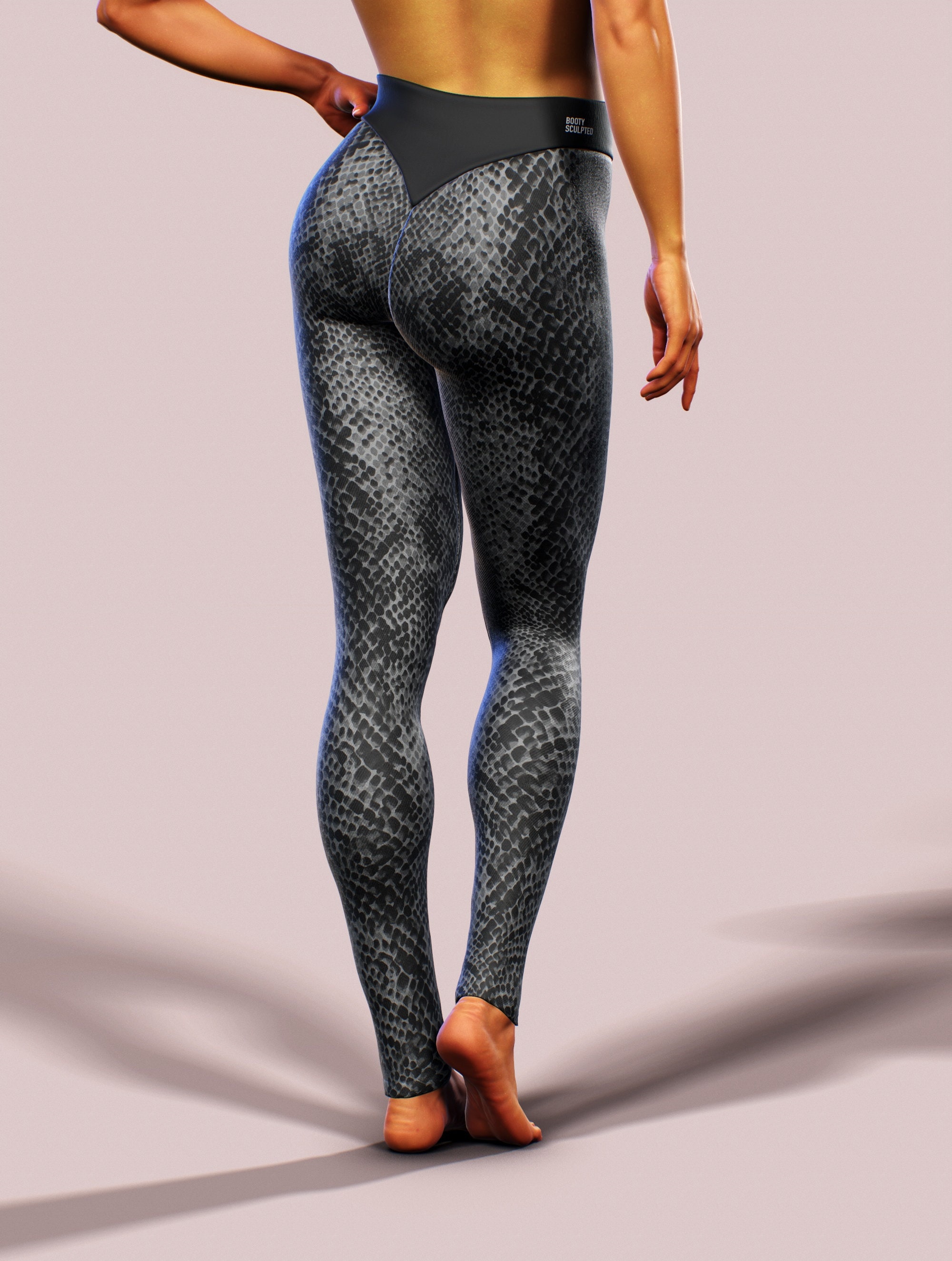 Black Grey Snake Skin Leggings Reptile Pattern Yoga Pants - Etsy Canada