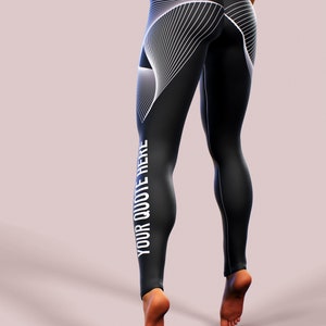 Personalised Valentine's Gift Women Leggings Font Text Name Quote ...