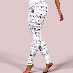 Classical Music Notes Leggings Beethoven Sonate Note Signs Printed ...