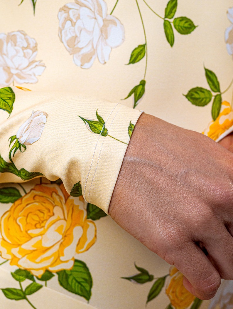 English Roses Catsuit | Yellow Women Bodysuit Romantic Botanical ...