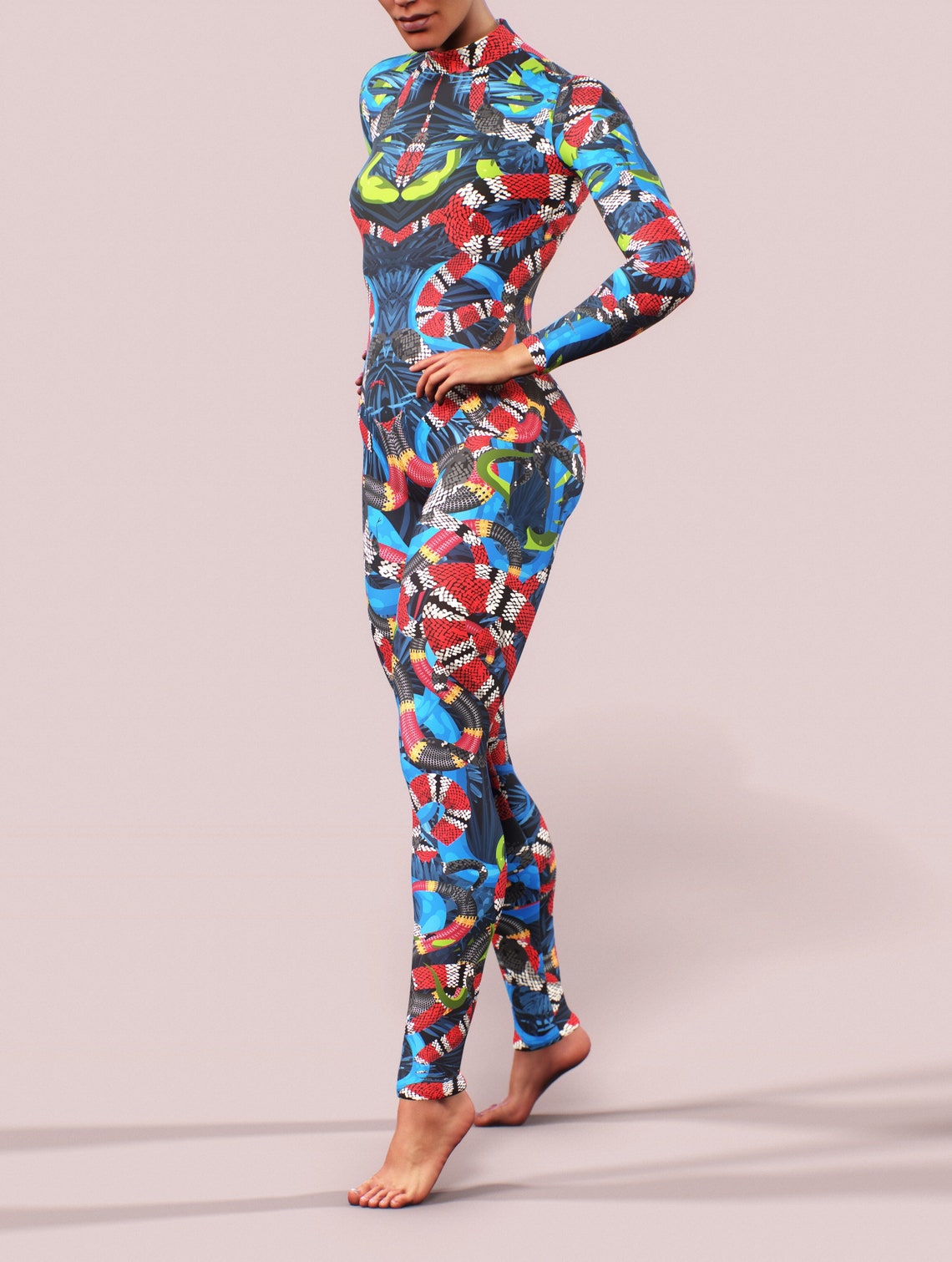 Snakes Workout Clothing Gym Bodysuit Reptile Catsuit Unitard - Etsy