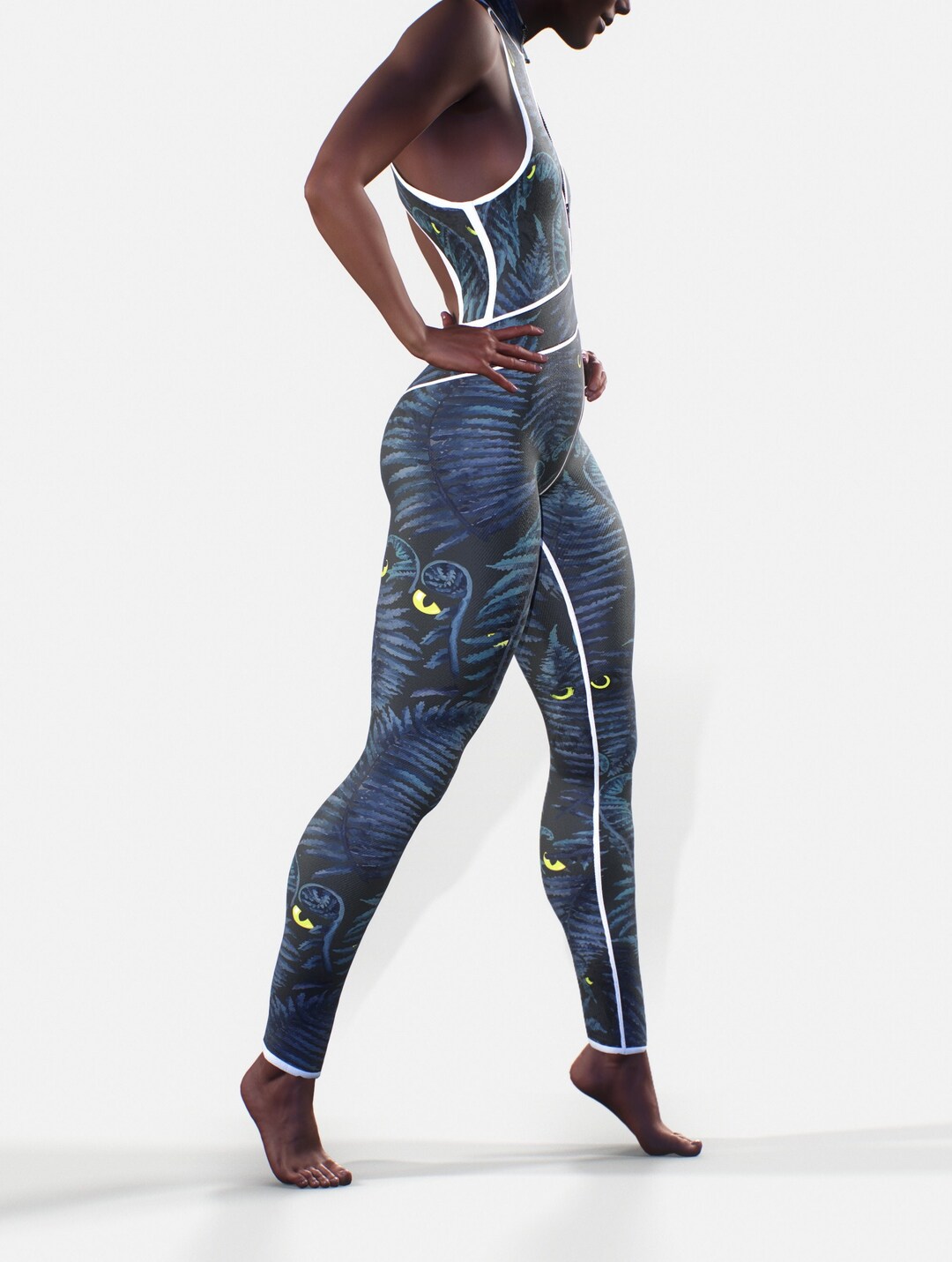 Dark Forest Shaping Unitard | Halloween Animal Eyes Sportswear Women ...