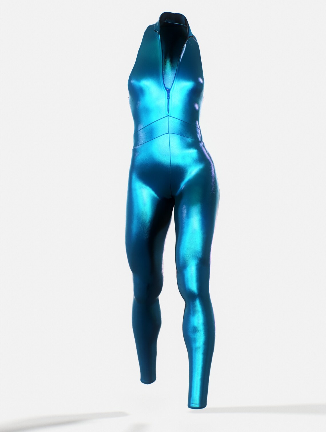 Blue Festive Costume Women Shiny Look Unitard Festival - Etsy