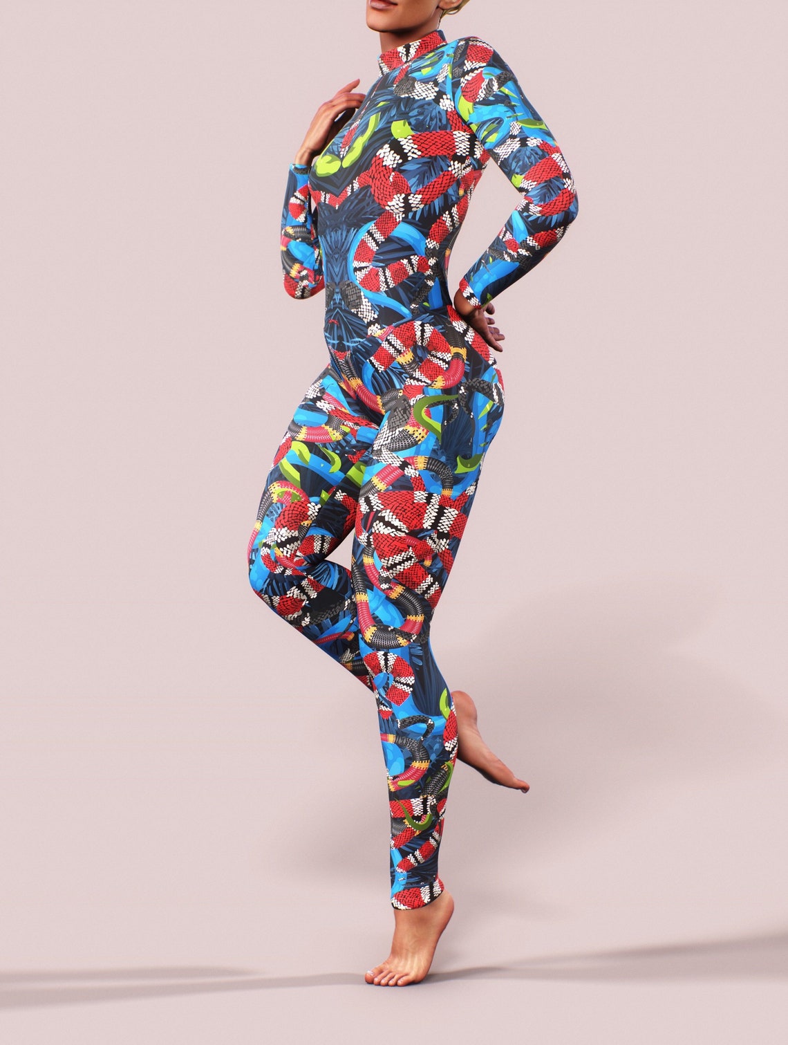 Snakes Workout Clothing Gym Bodysuit Reptile Catsuit Unitard - Etsy