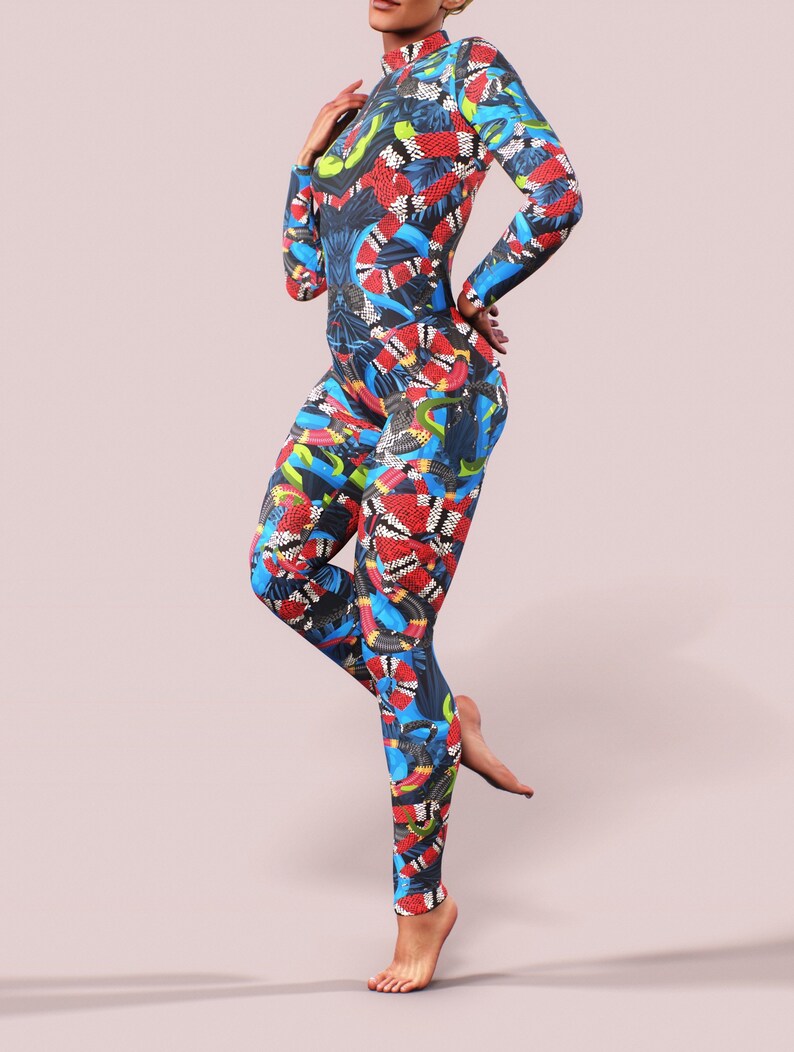 Snakes Workout Clothing Gym Bodysuit Reptile Catsuit Unitard - Etsy