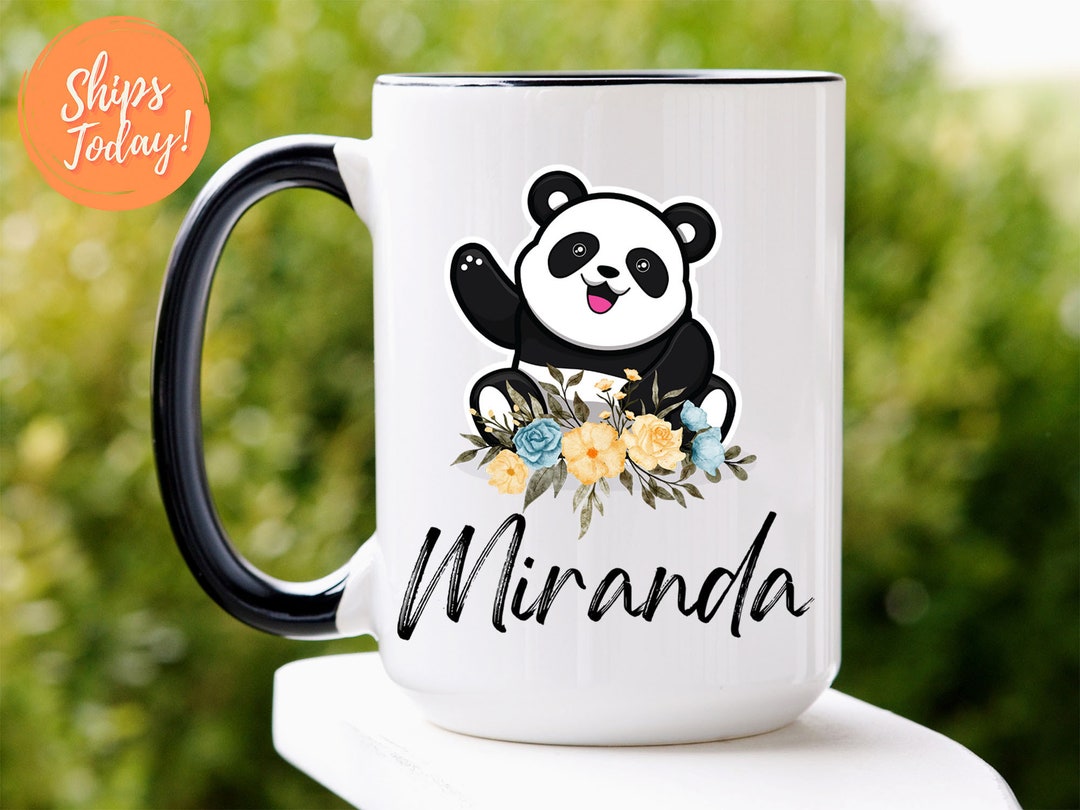 Panda Mug Personalized, Panda Gift for Women, Panda Coffee Mug, Panda ...