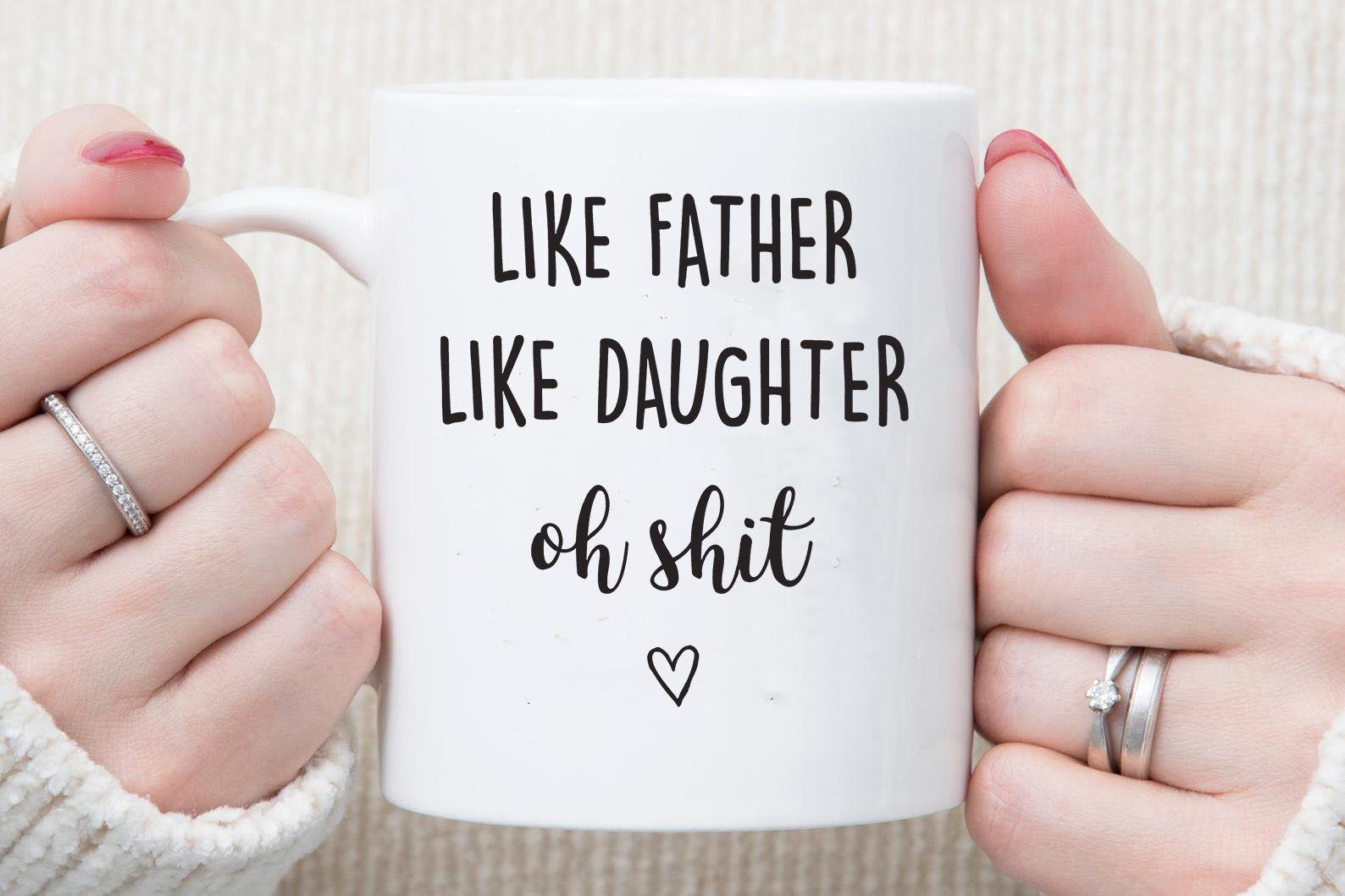 Like Father Like Daughter Oh Crap Funny Mug Fathers Day Gift | Etsy