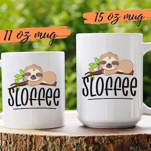 Sloffee Mug, Sloth Gifts, Funny Coffee Mug, Sloth Coffee Cup, Sloth ...