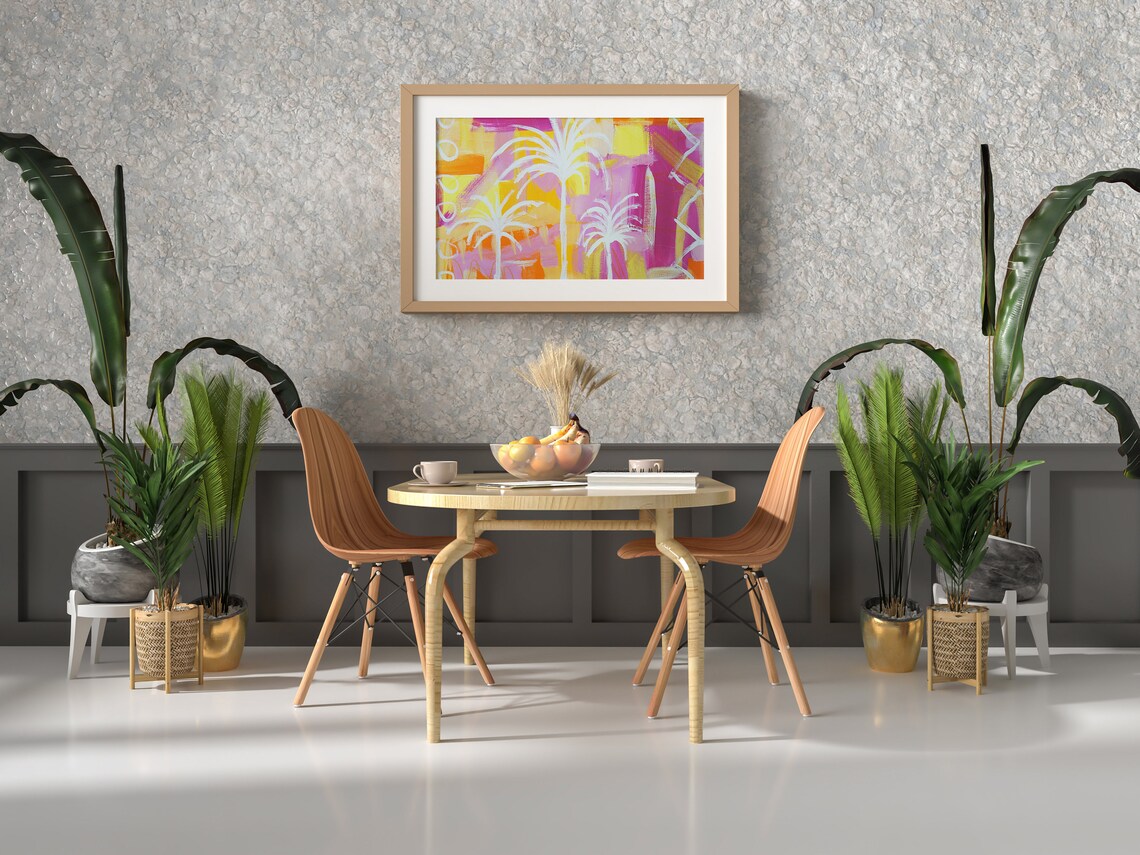 Printable Palm Tree Wall Art, Instant Download, Coastal Tropical ...