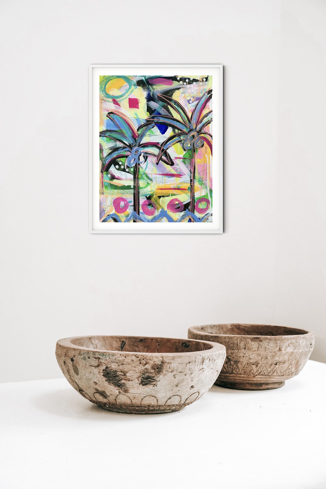 Printable Palm Tree Wall Art, Instant Download, Coastal Tropical ...