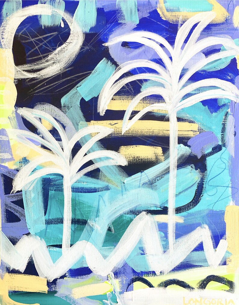 Printable Palm Tree Wall Art, Instant Download, Coastal Tropical ...