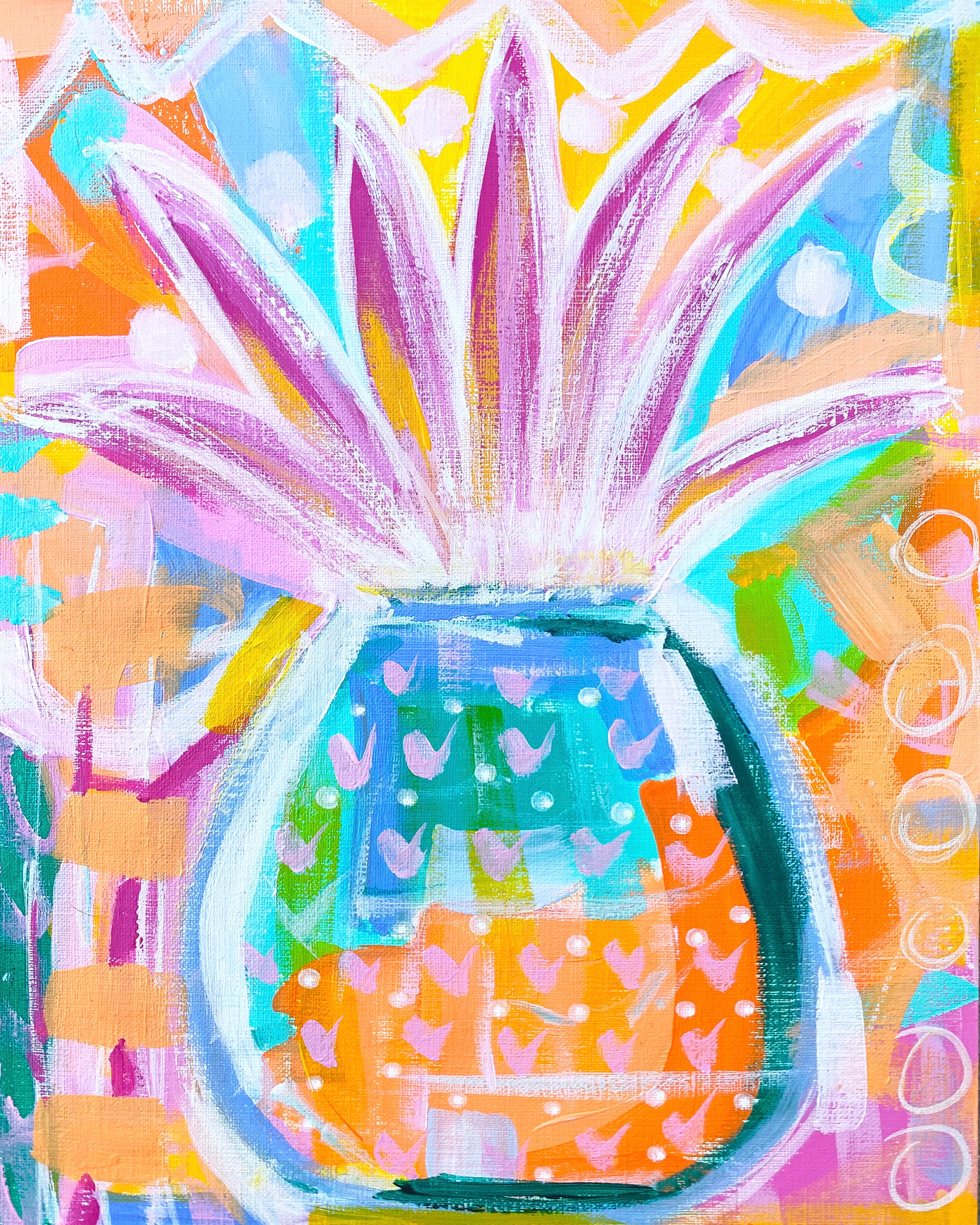 Printable Pineapple Wall Art, Instant Download, Coastal Tropical ...