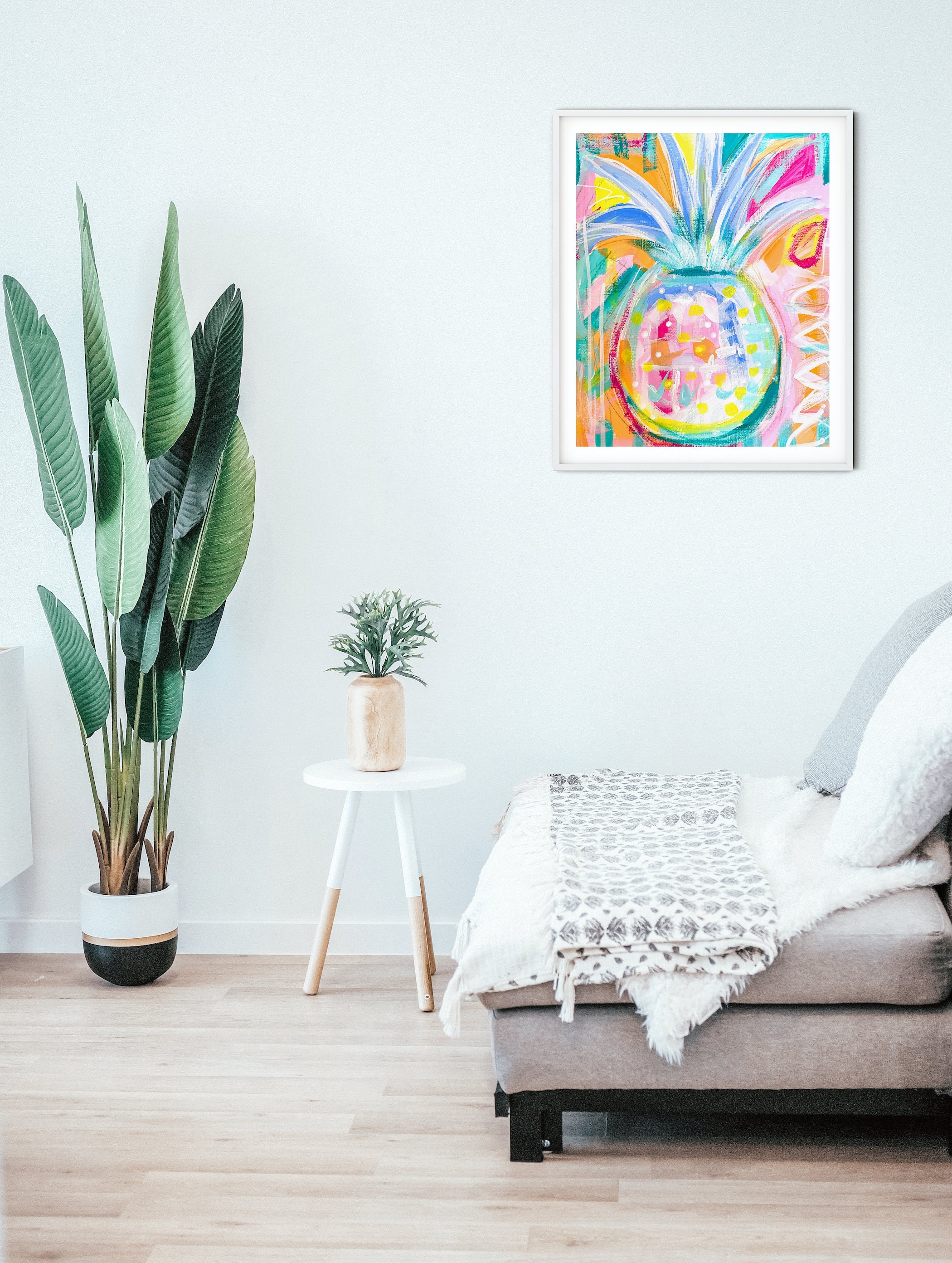 Printable Pineapple Wall Art, Instant Download, Coastal Tropical ...