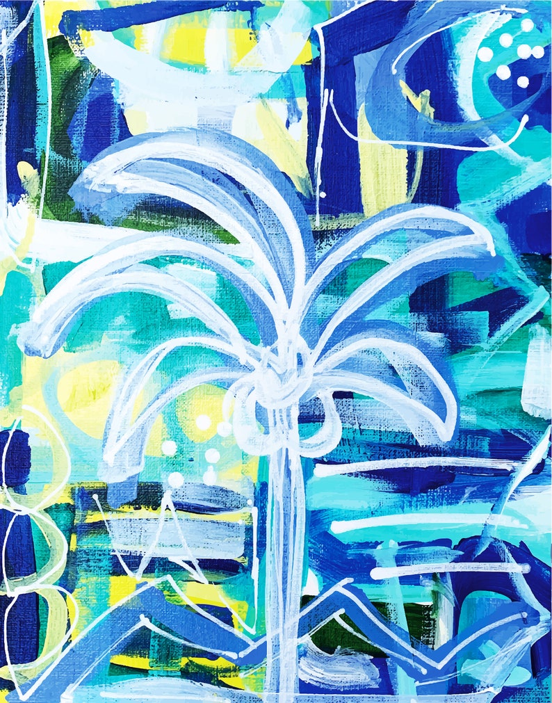 Printable Palm Tree Wall Art, Instant Download, Coastal Tropical ...