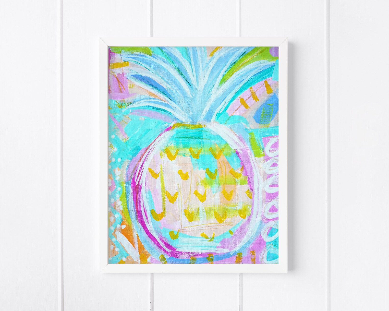 Abstract Printable Pineapple Art, Modern Wall Decor, Digital Download ...