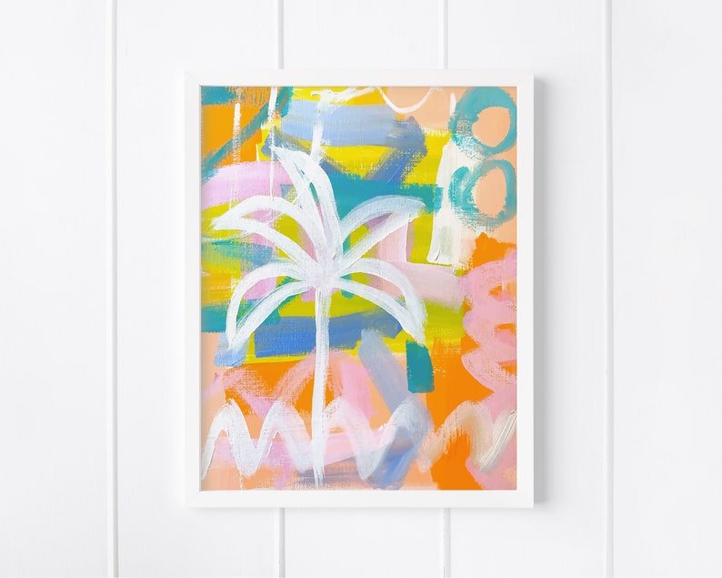 Printable Palm Tree Wall Art, Instant Download, Coastal Tropical ...