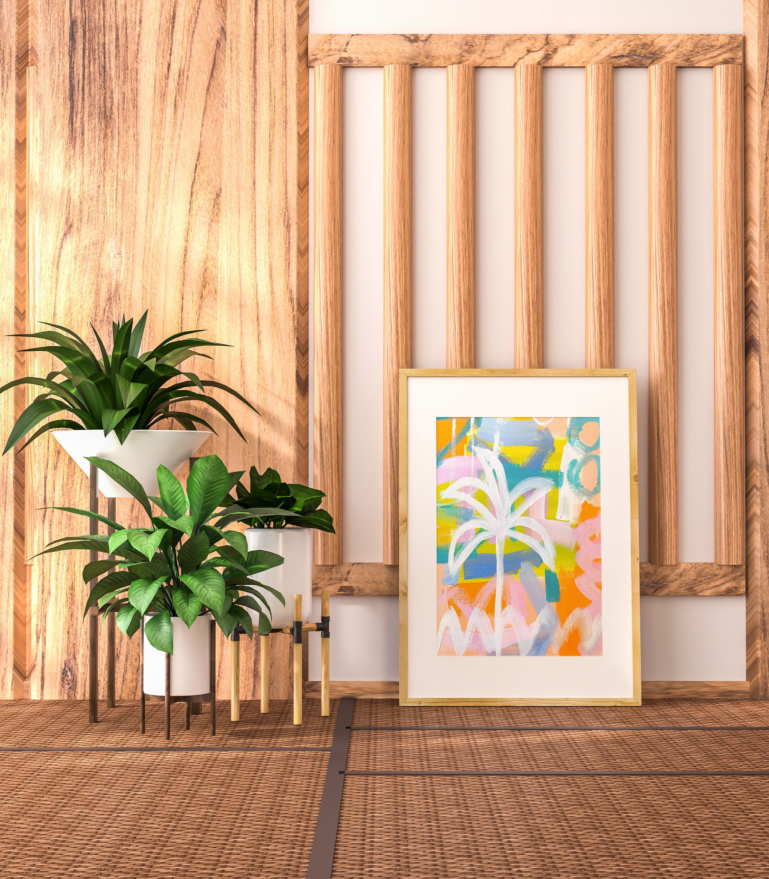 Printable Palm Tree Wall Art Instant Download Coastal - Etsy