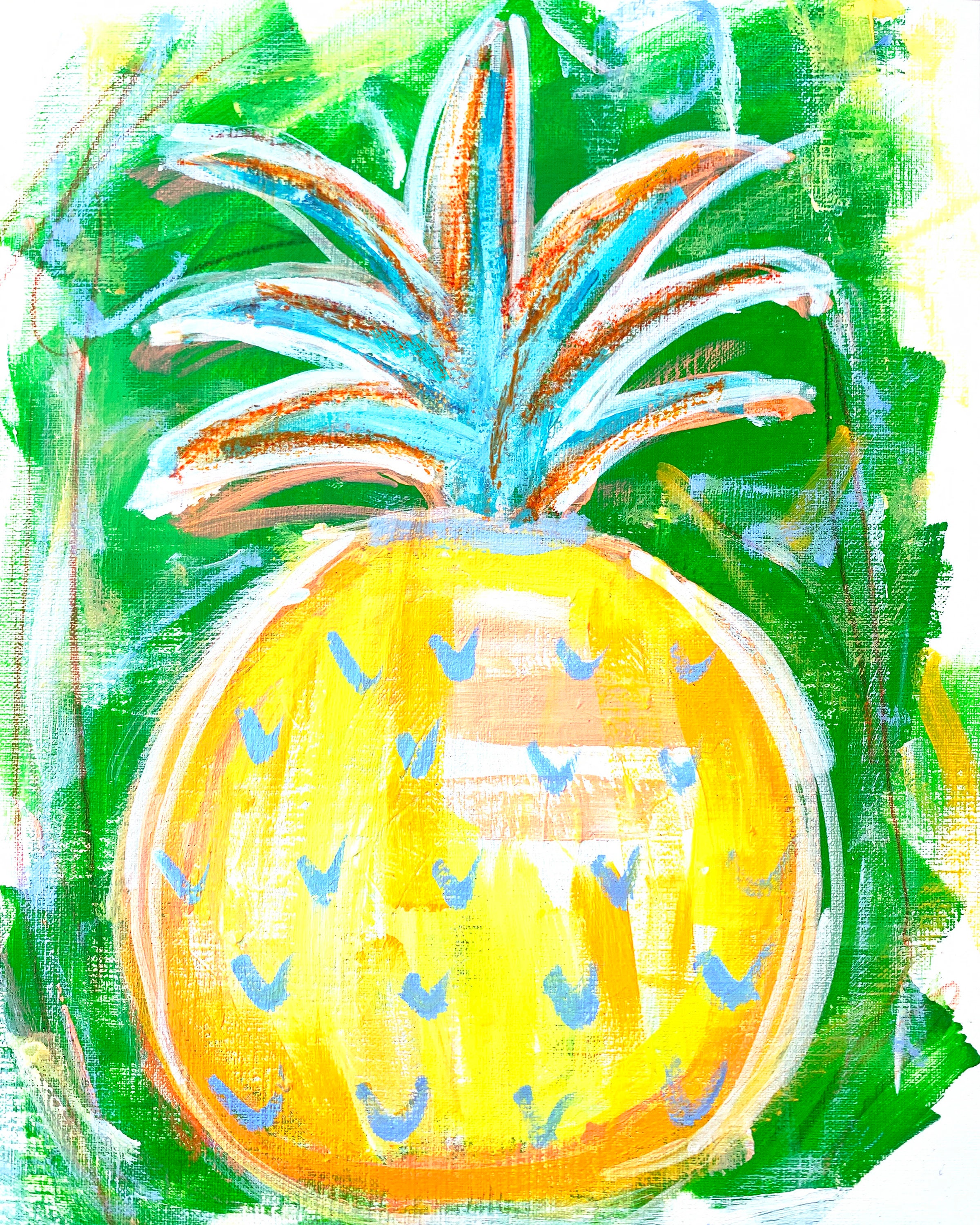 Printable Pineapple Wall Art, Instant Download, Coastal Tropical ...