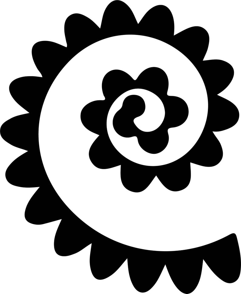 Rolled Flower Templates 3d Flowers Svg Dxf Eps Jpeg Pdf By 0DD