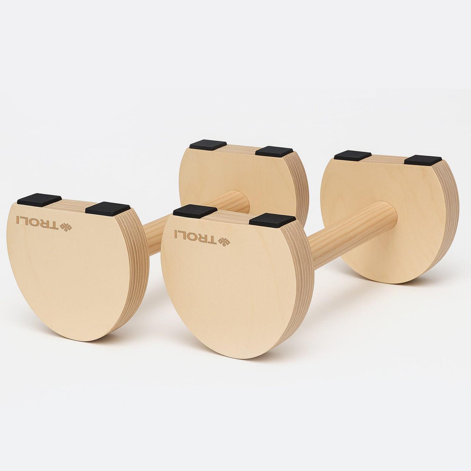 Wooden Parallettes Push up Bars Handstand Canes 3-in-1 Calisthenics ...