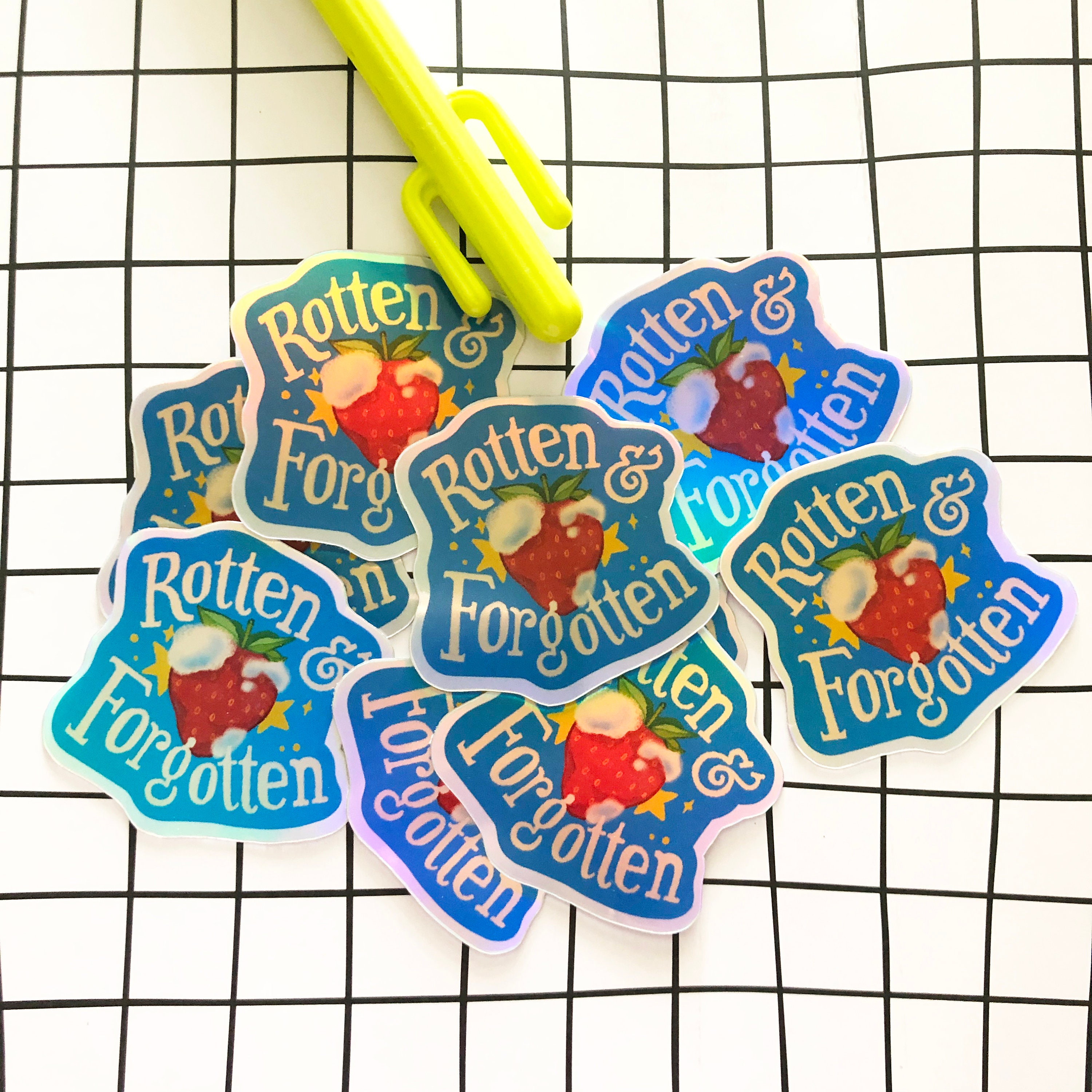 Holographic Rotten and Forgotten Die Cut Laptop Notebook Fruit - Etsy