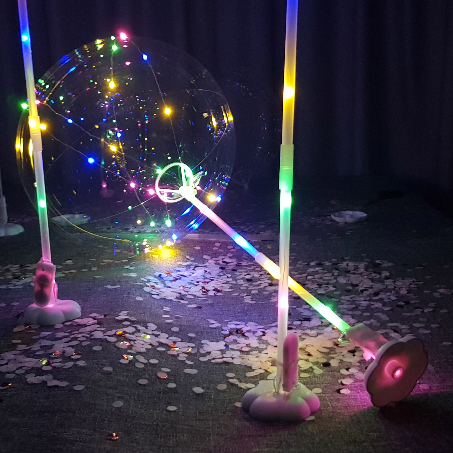 Clear Balloon Sticks and Stands: Reusable Tabletop Decor, 10pc Set - Etsy