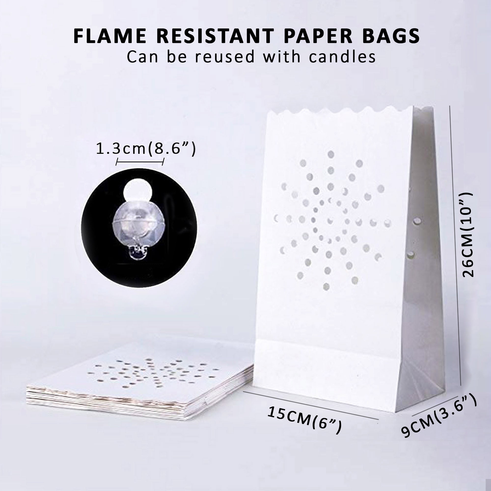 Light up Paper Bags Kit-50 Pack of Luminaries for Aisle - Etsy Canada