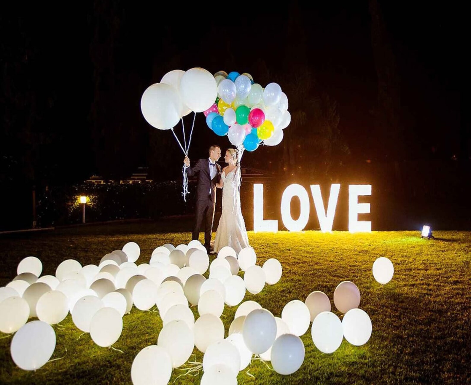 50pc-white LED Balloons Balloon With Lights Great for | Etsy